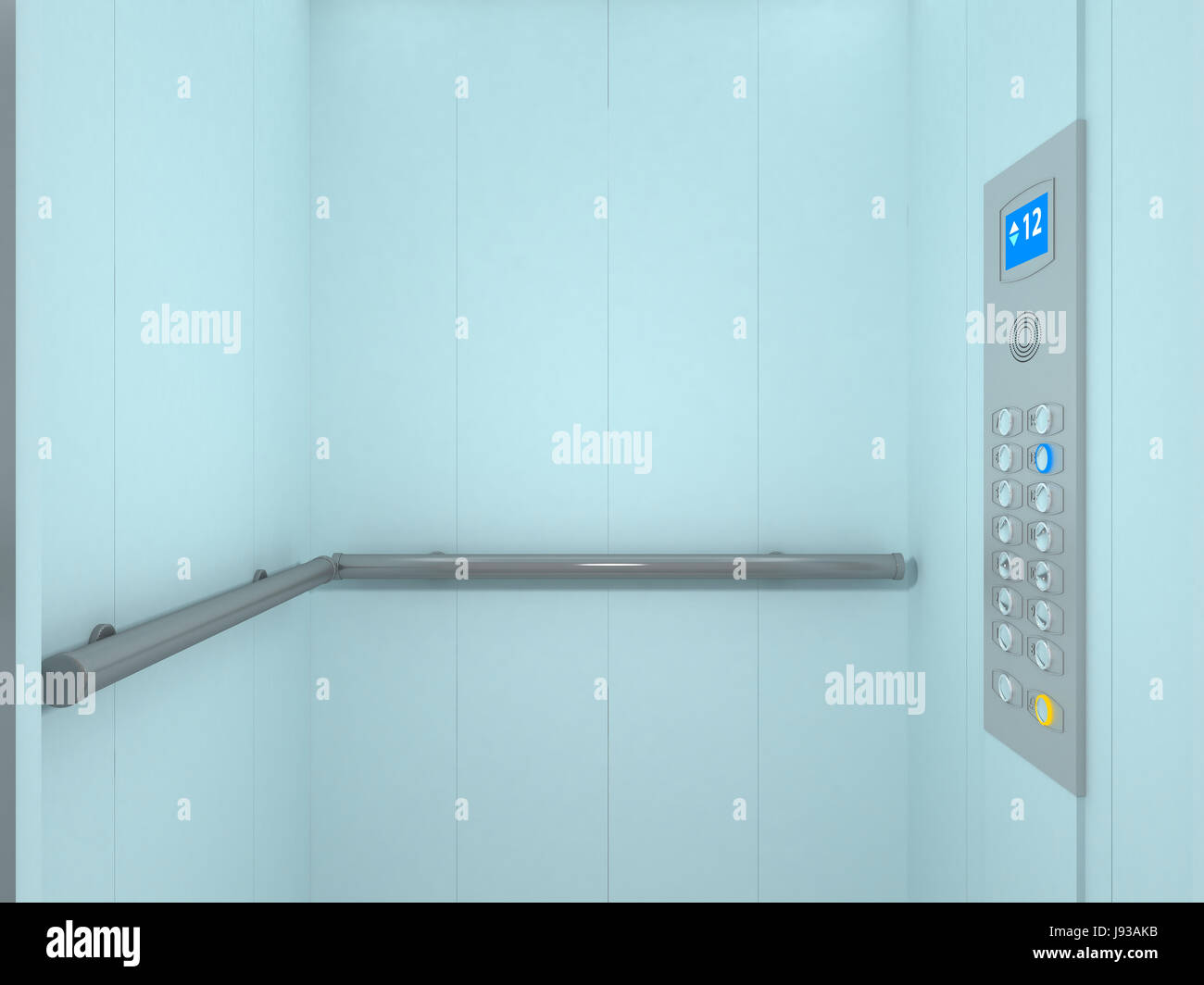 elevator, lift, colour, interior, illustration, screen, button, cabin ...