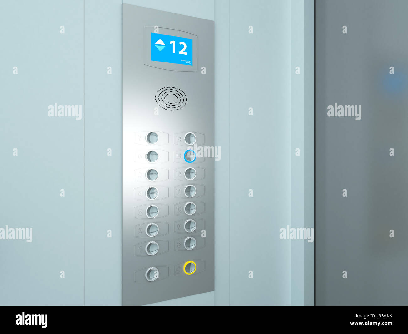 elevator, lift, colour, interior, illustration, screen, button, cabin ...