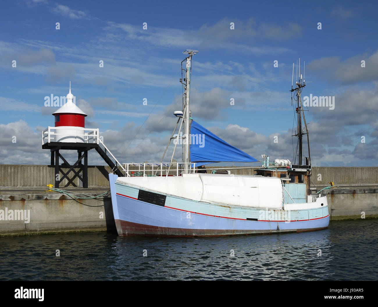 harbor, denmark, fishing boat, harbours, motorboat, fishing ship ...