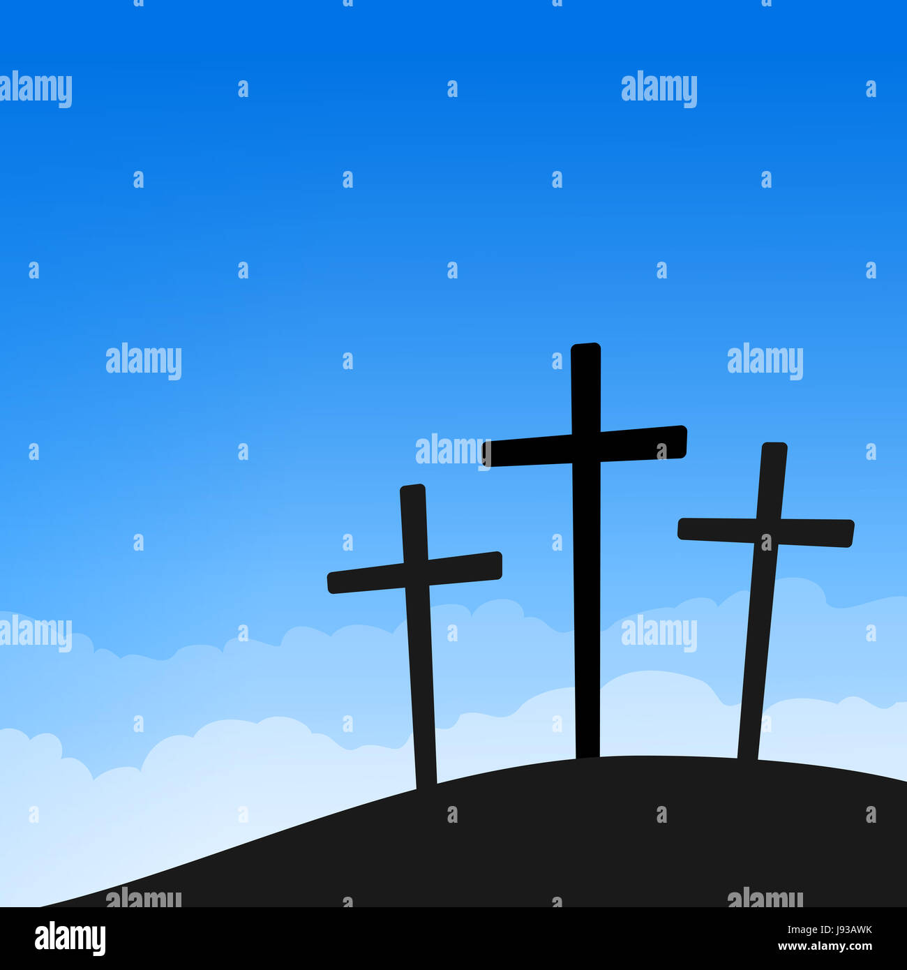 blue, god, cross, easter, christ, crucifixion, firmament, sky, jesus ...