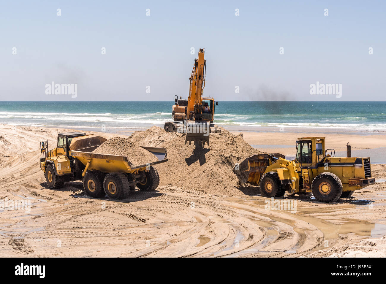 Construction on the Beach Stock Photo - Alamy