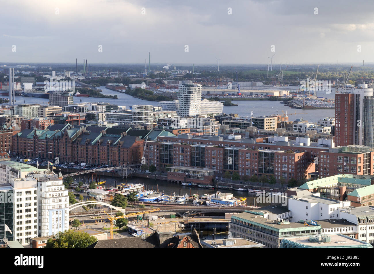 city, town, harbor, hamburg, harbours, Northern Germany, city, town ...