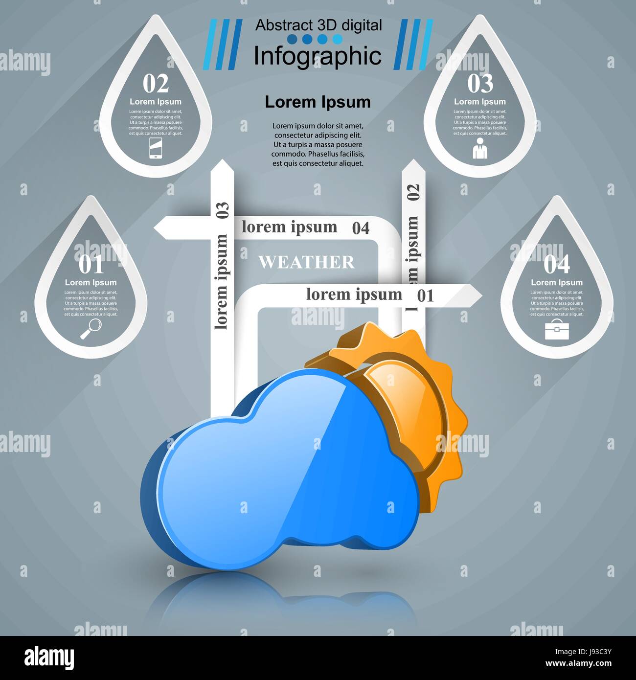 Weather forecast infographics design elements hi-res stock photography ...