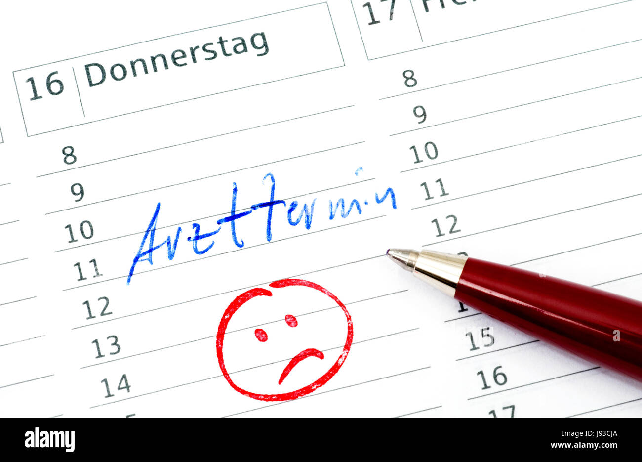 Appointment calendar and smiley hi-res stock photography and images - Alamy