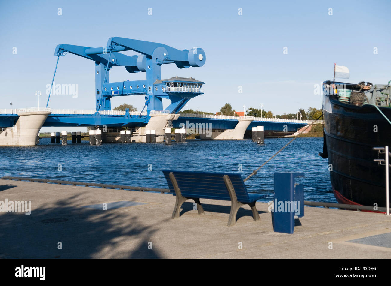 fold bridge by anklam Stock Photo - Alamy