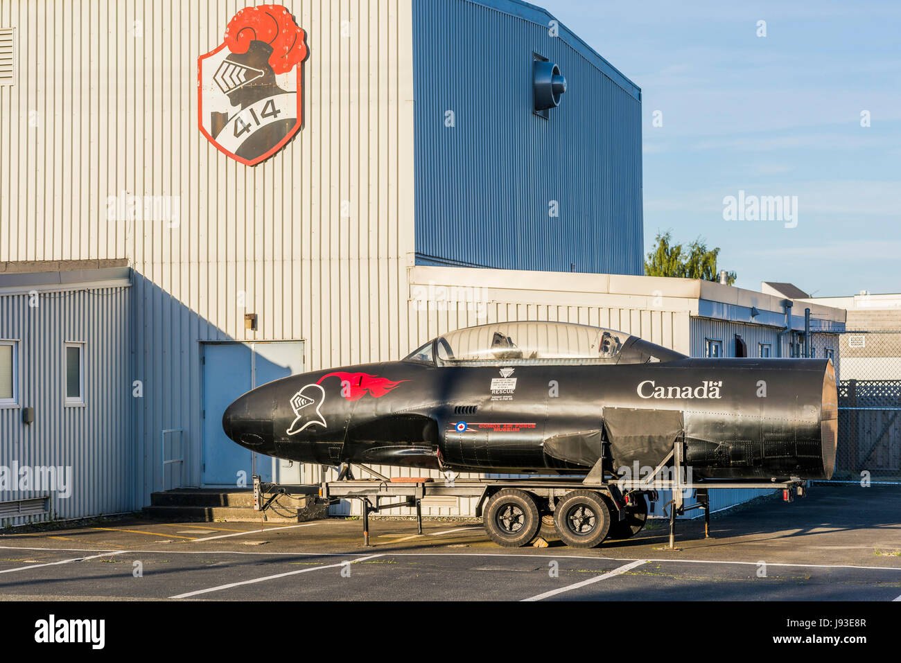 Partial jet fusilage on trailer, CFB Comox Air Force Base, Comox ...