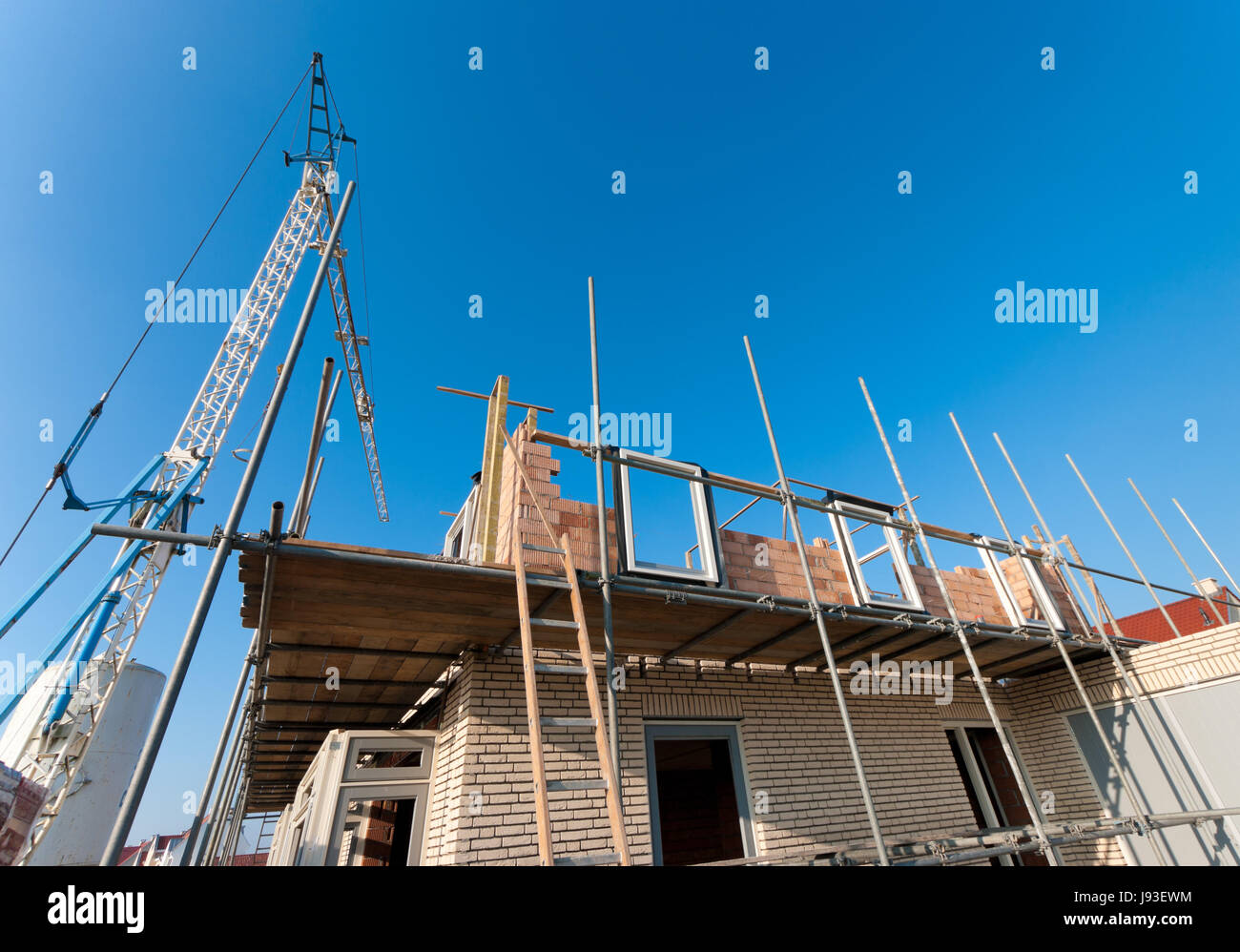house, building, scaffold, scaffolding, cement, scene, location, site ...
