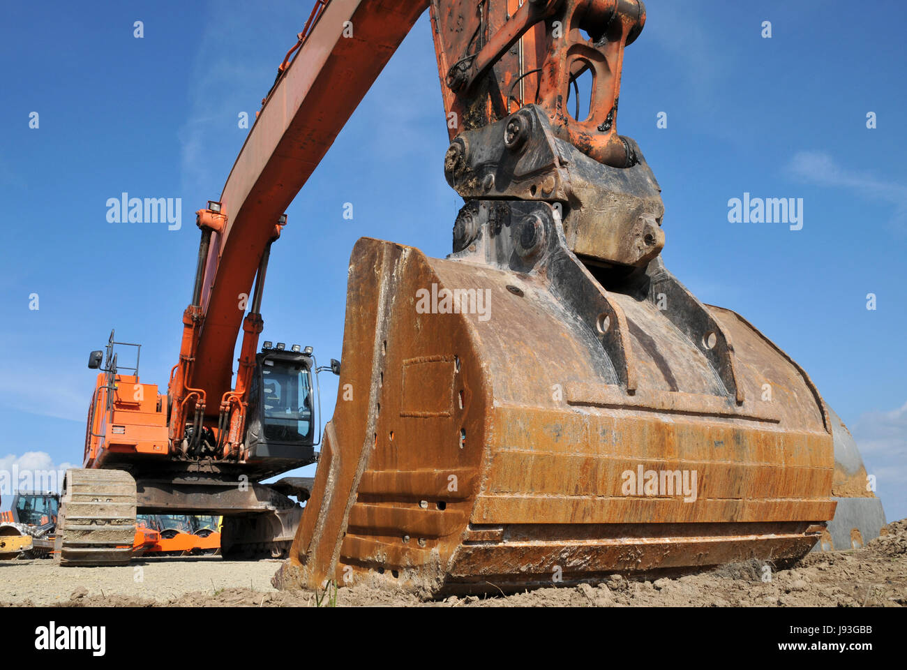 dredger, scoop, construction site, hydraulics, dredger, building ...