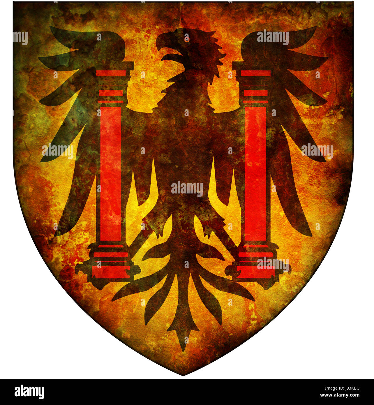 isolated, emblem, vintage, illustration, france, flag, rusty, region ...