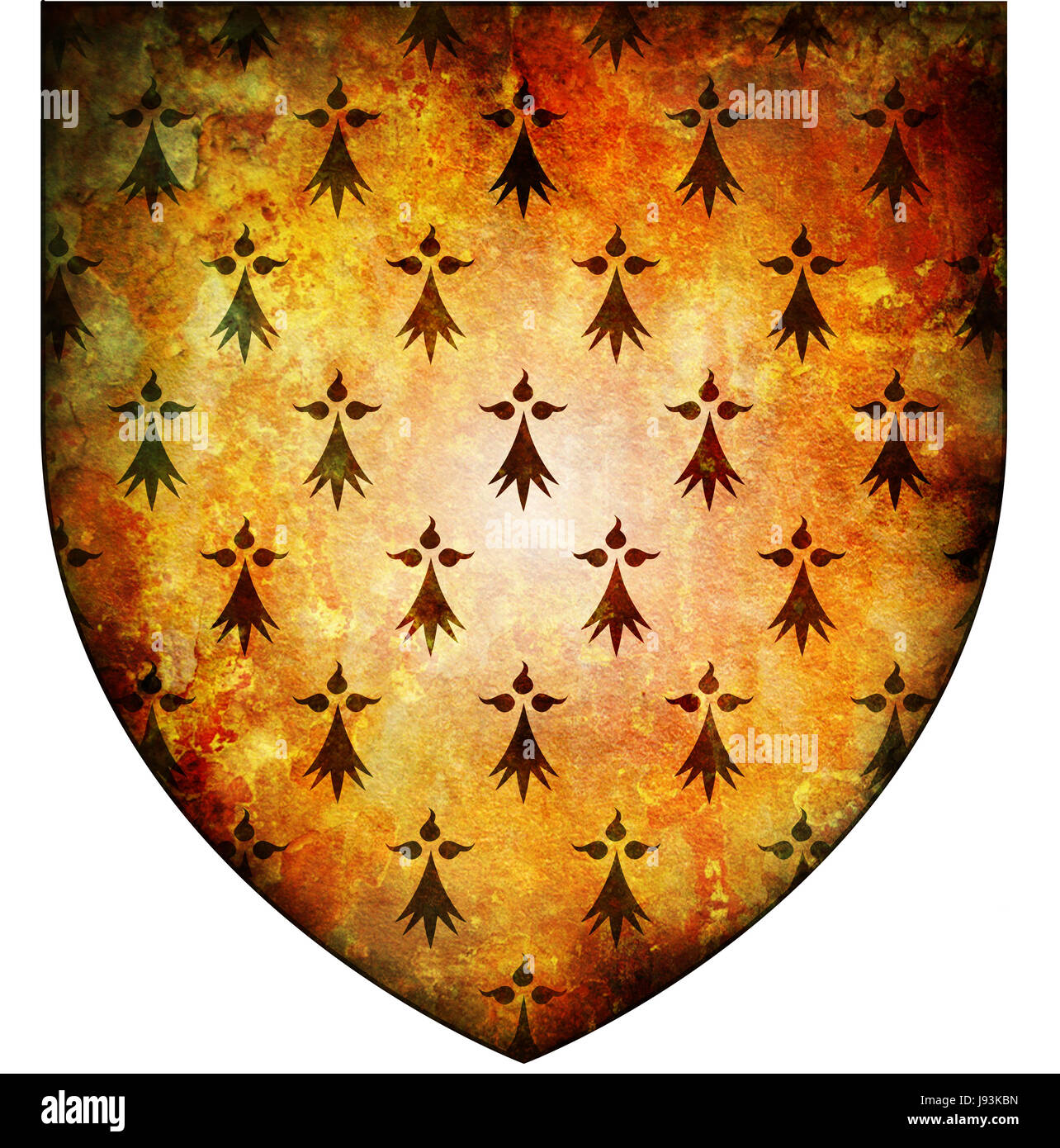 isolated, emblem, vintage, illustration, france, flag, rusty, region ...