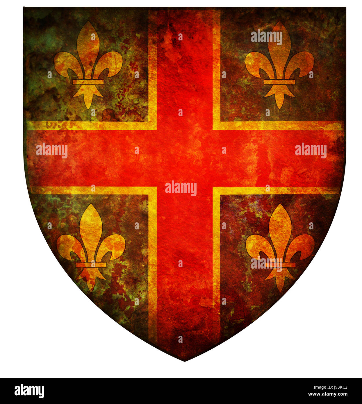 isolated, emblem, vintage, illustration, france, flag, rusty, region ...