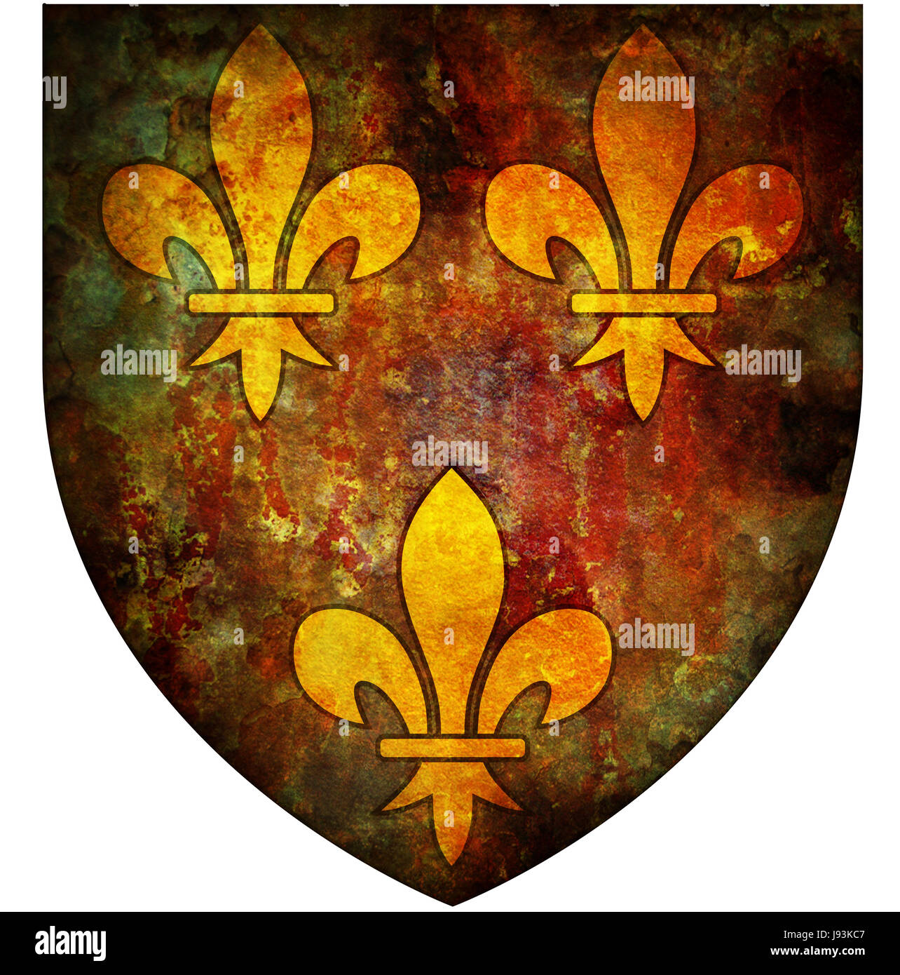 isolated, emblem, vintage, illustration, france, flag, rusty, region ...