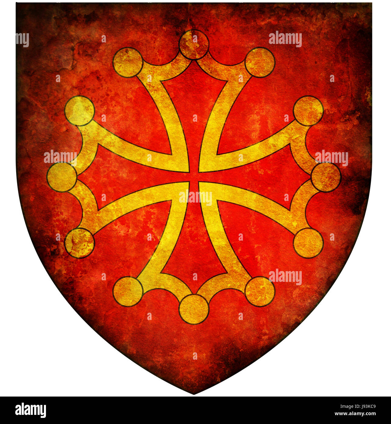 isolated, emblem, vintage, illustration, france, flag, rusty, region ...