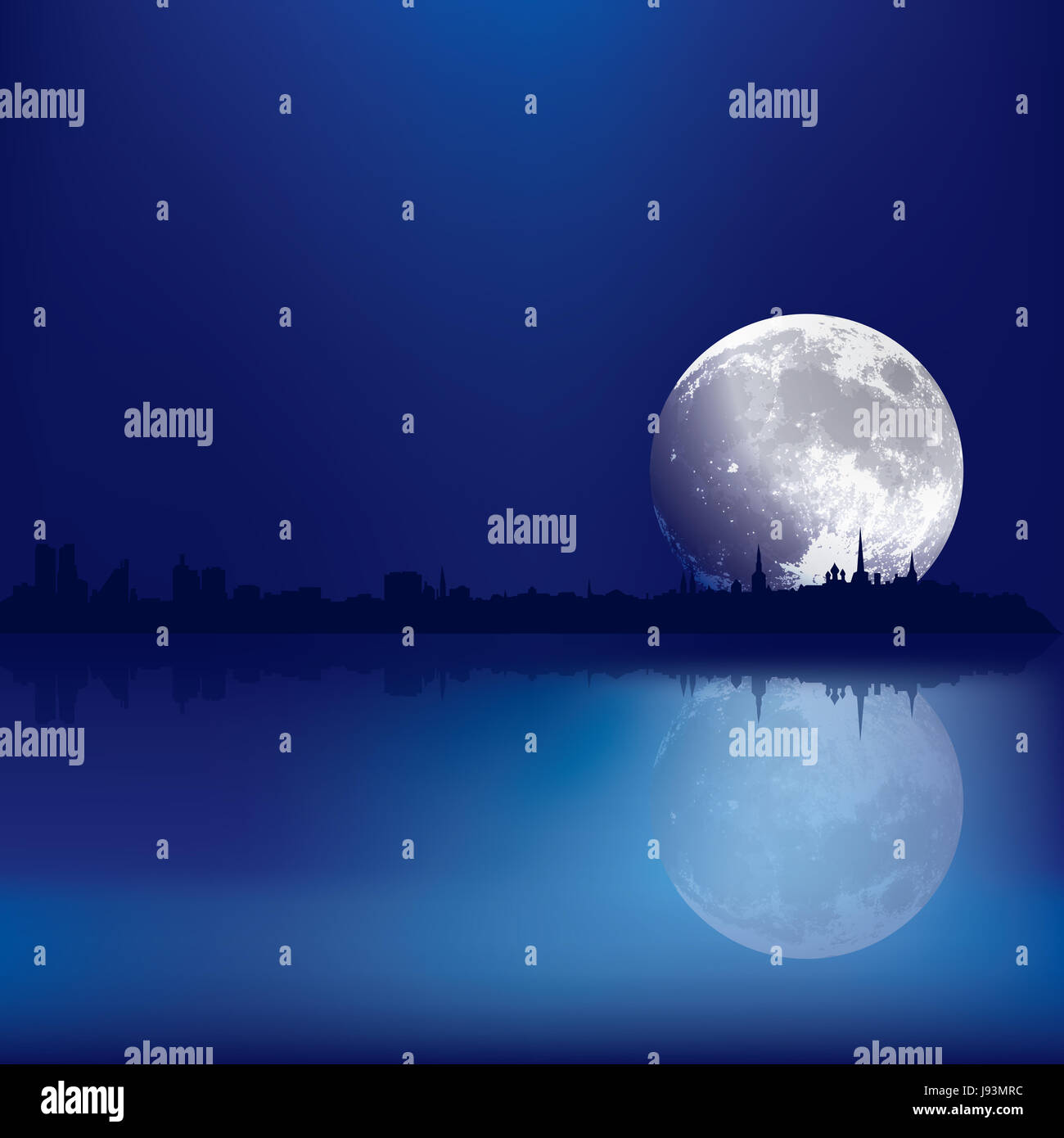city, town, moon, moonlight, silhouette, globe, planet, earth, world ...