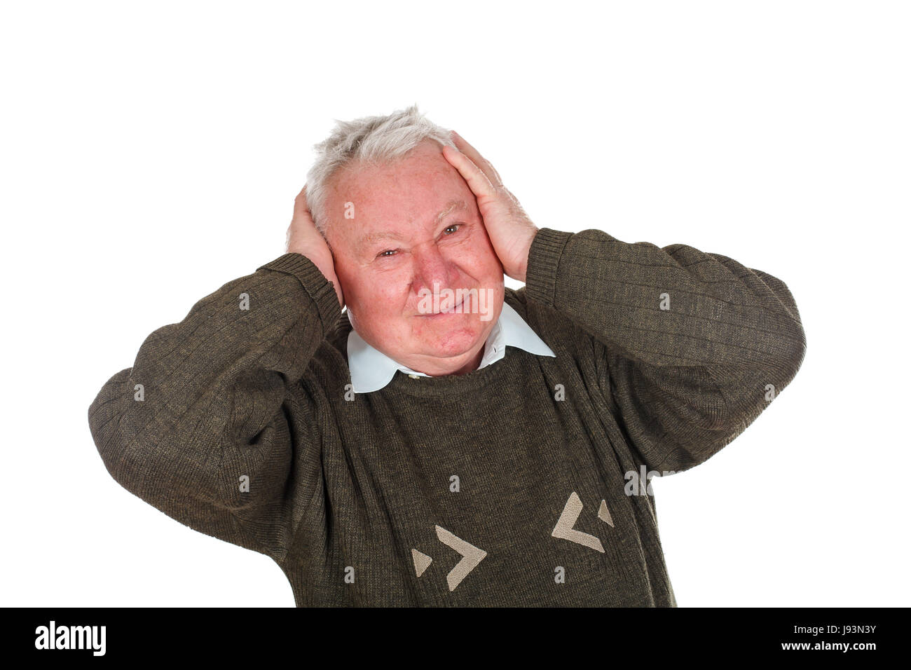 Picture of an elderly man being anxious because of his medical ...
