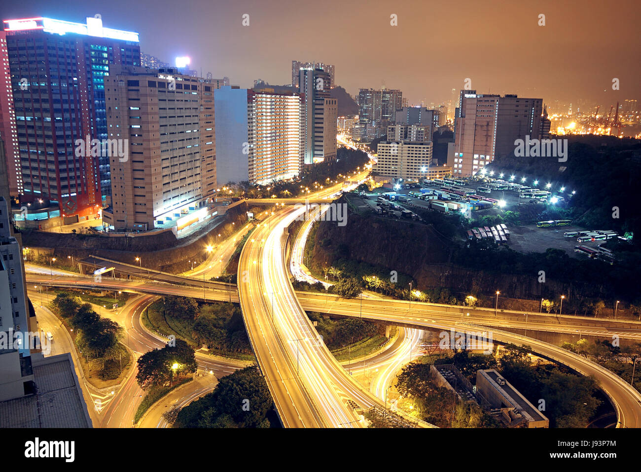 city, town, traffic, transportation, night, nighttime, car, automobile ...