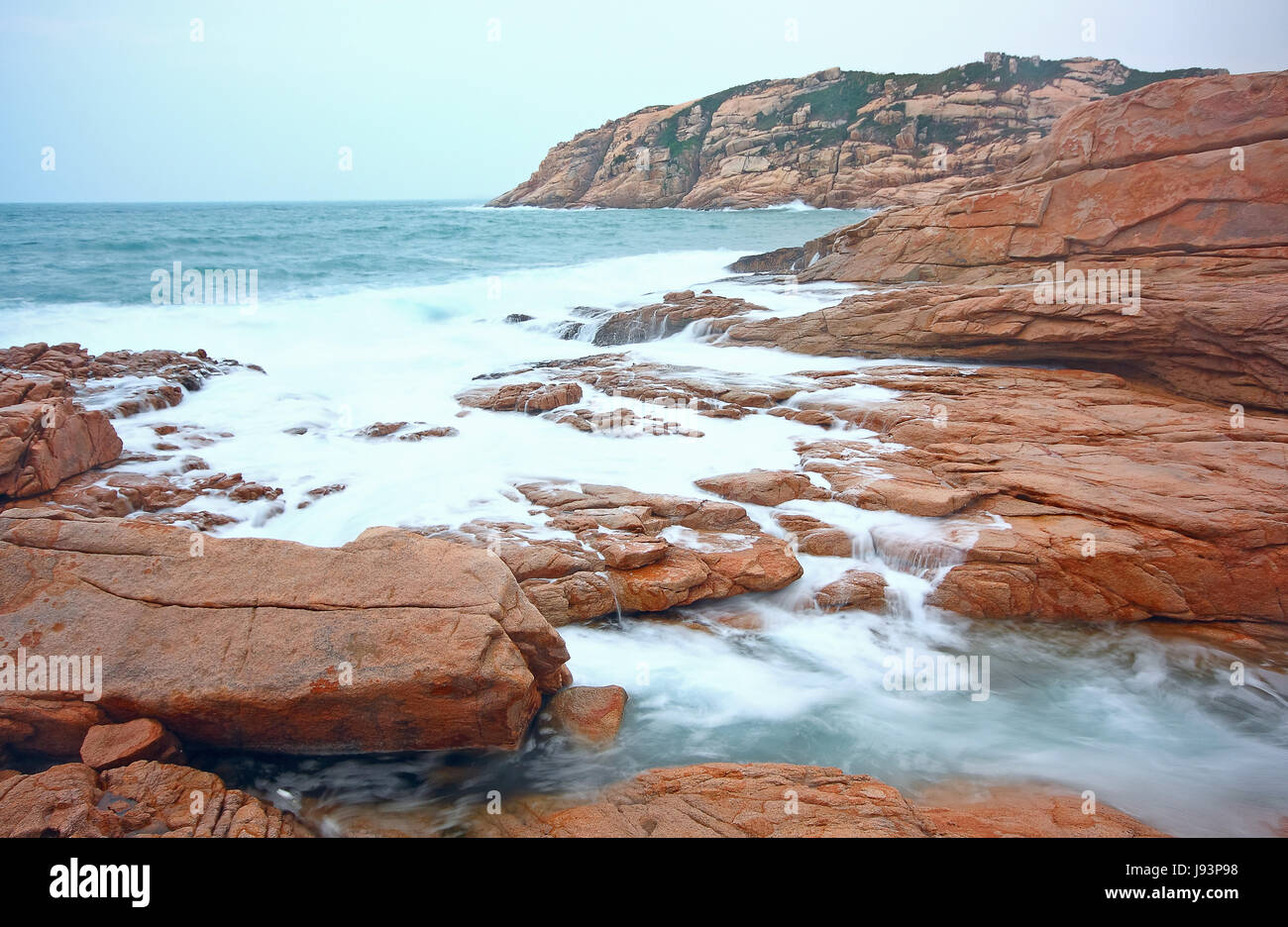 stone, rock, wave, seat, bench, salt water, sea, ocean, water, blue ...