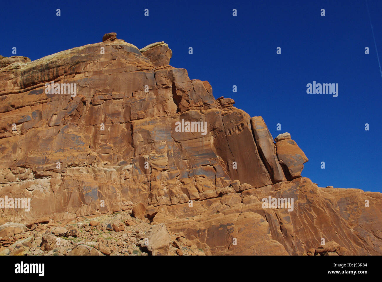 blue, stone, desert, wasteland, formation, rock, firmament, sky, wall ...