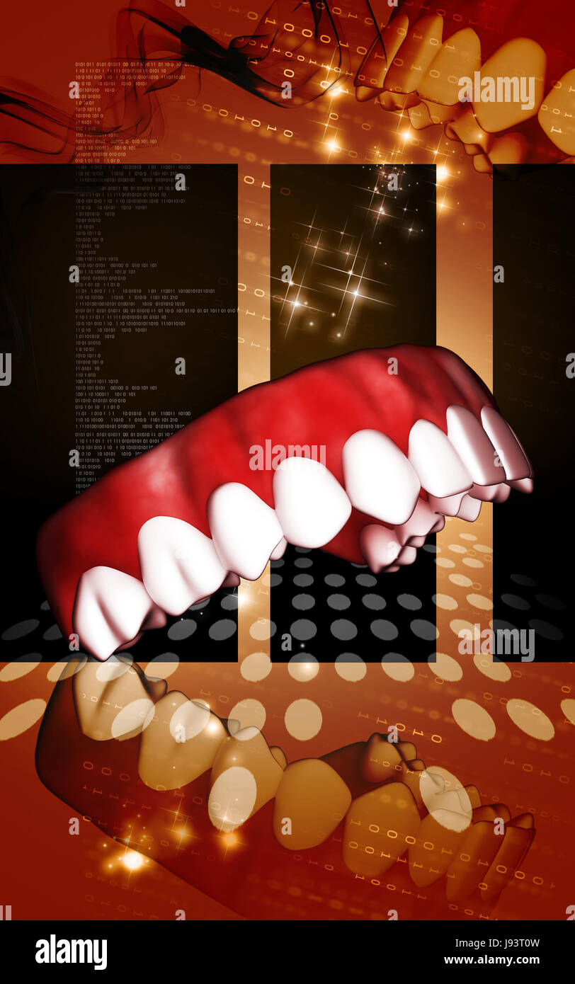 education, graphics, colour, closeup, science, teeth, illustration ...