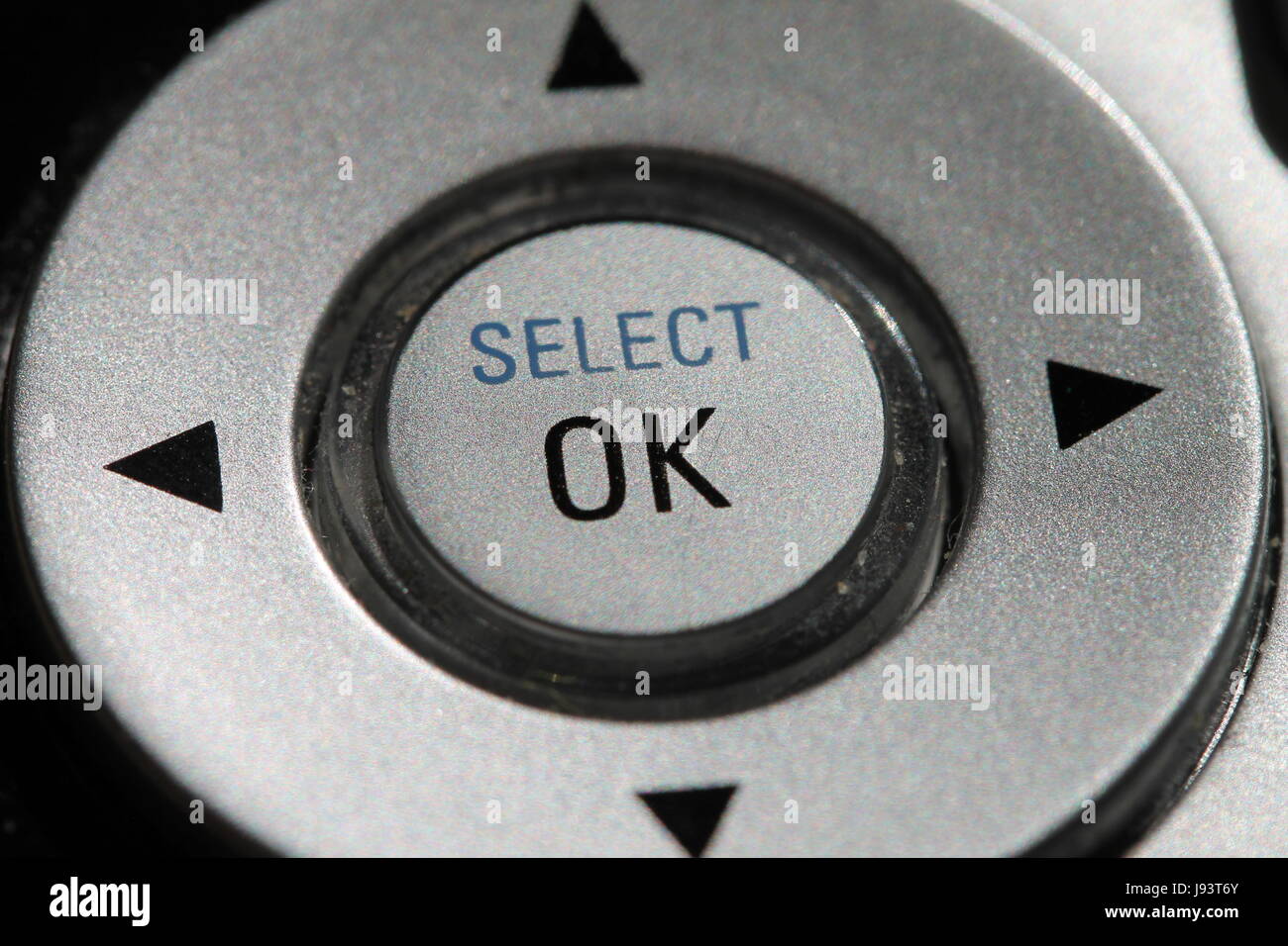 the ok button on a remote control Stock Photo - Alamy