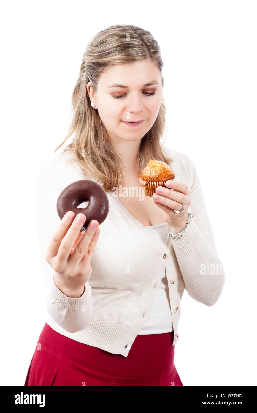 woman, eating, eat, eats, muffin, woman, humans, human beings, people ...