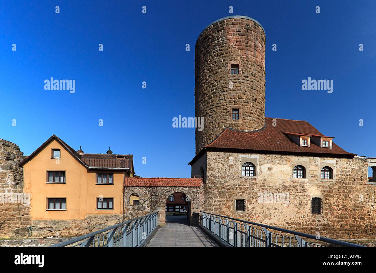 blue, tree, trees, bavaria, style of construction, architecture ...