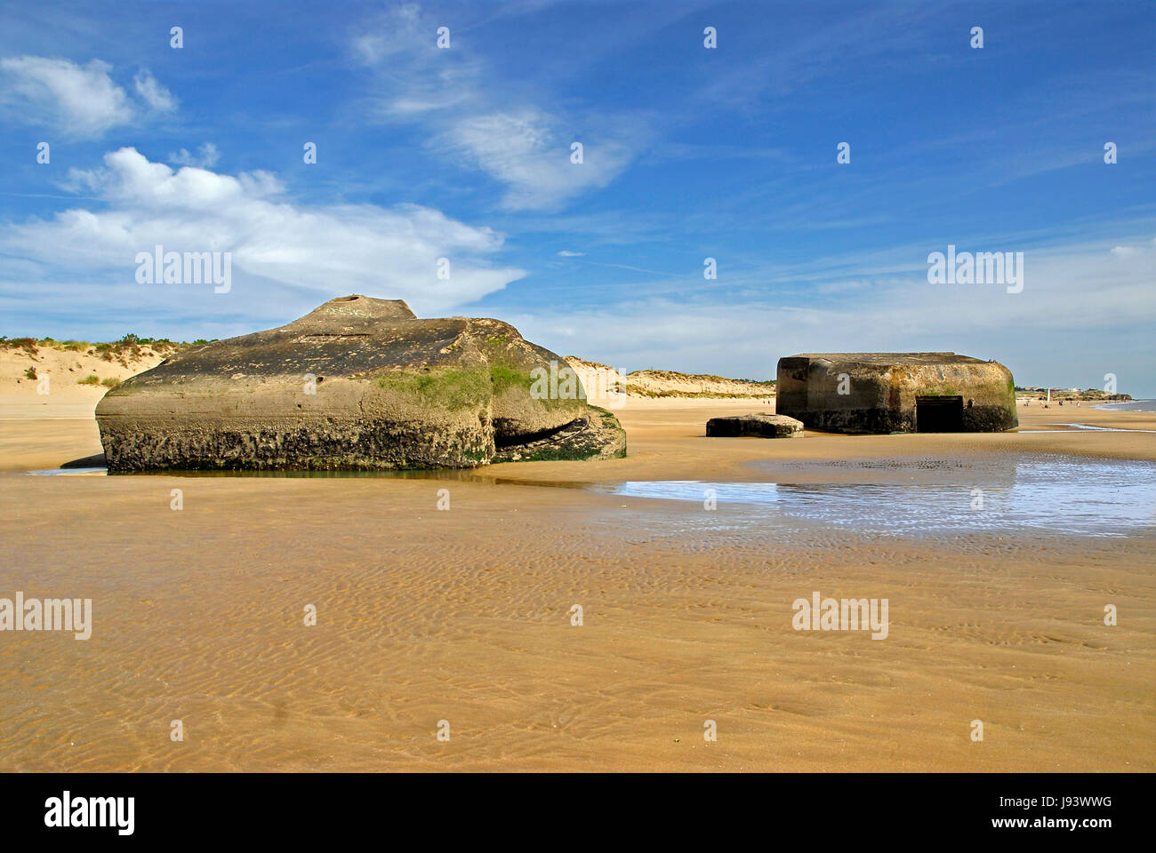 beach, seaside, the beach, seashore, france, blockhouse, dune, salt ...