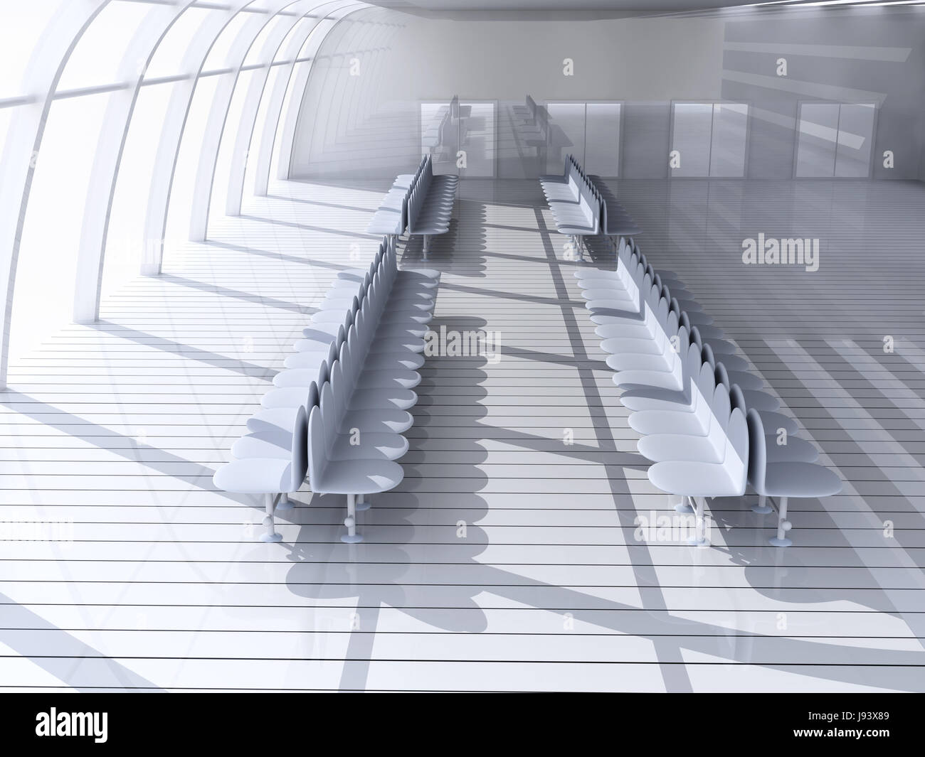 wait, waiting, station, hall, corridor, inside, space, graphic, modern ...