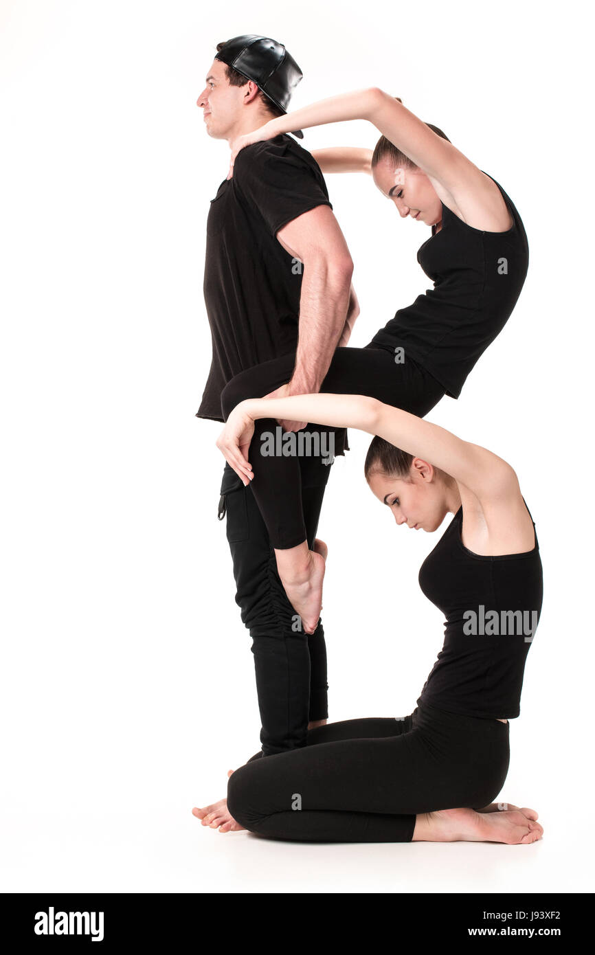 The letter B formed by Gymnast bodies Stock Photo - Alamy