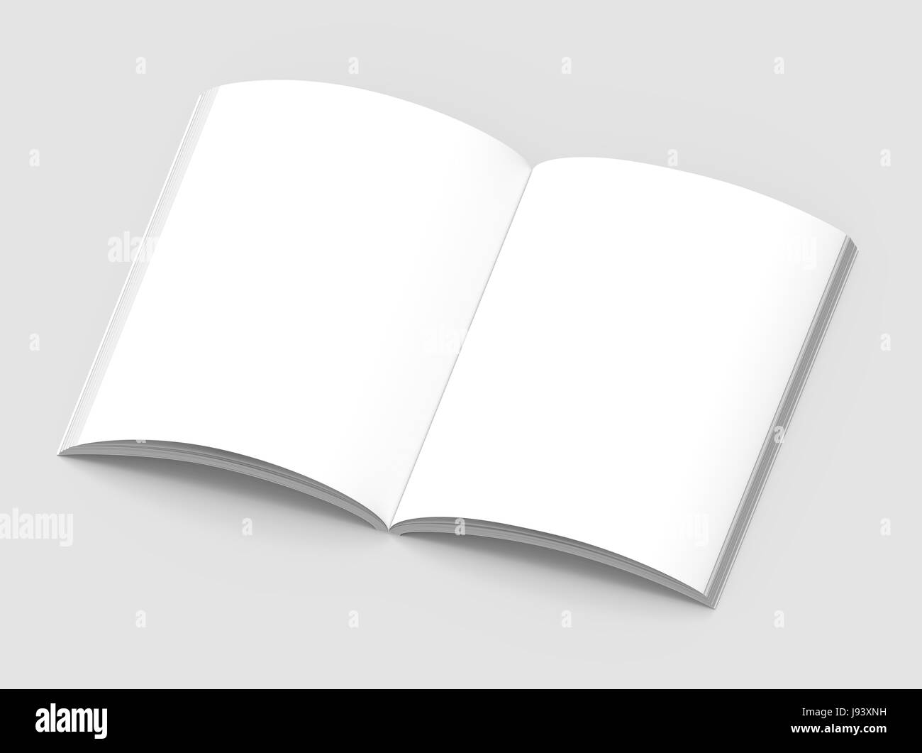 blank 3d rendering open book for design uses, isolated on gray ...