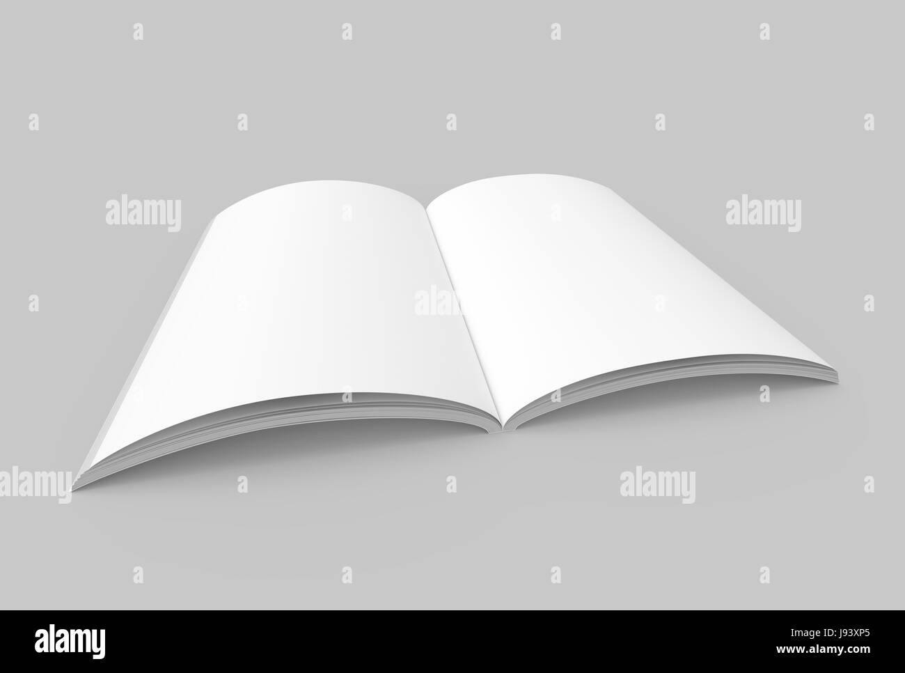 blank 3d rendering open book for design uses, isolated on gray ...