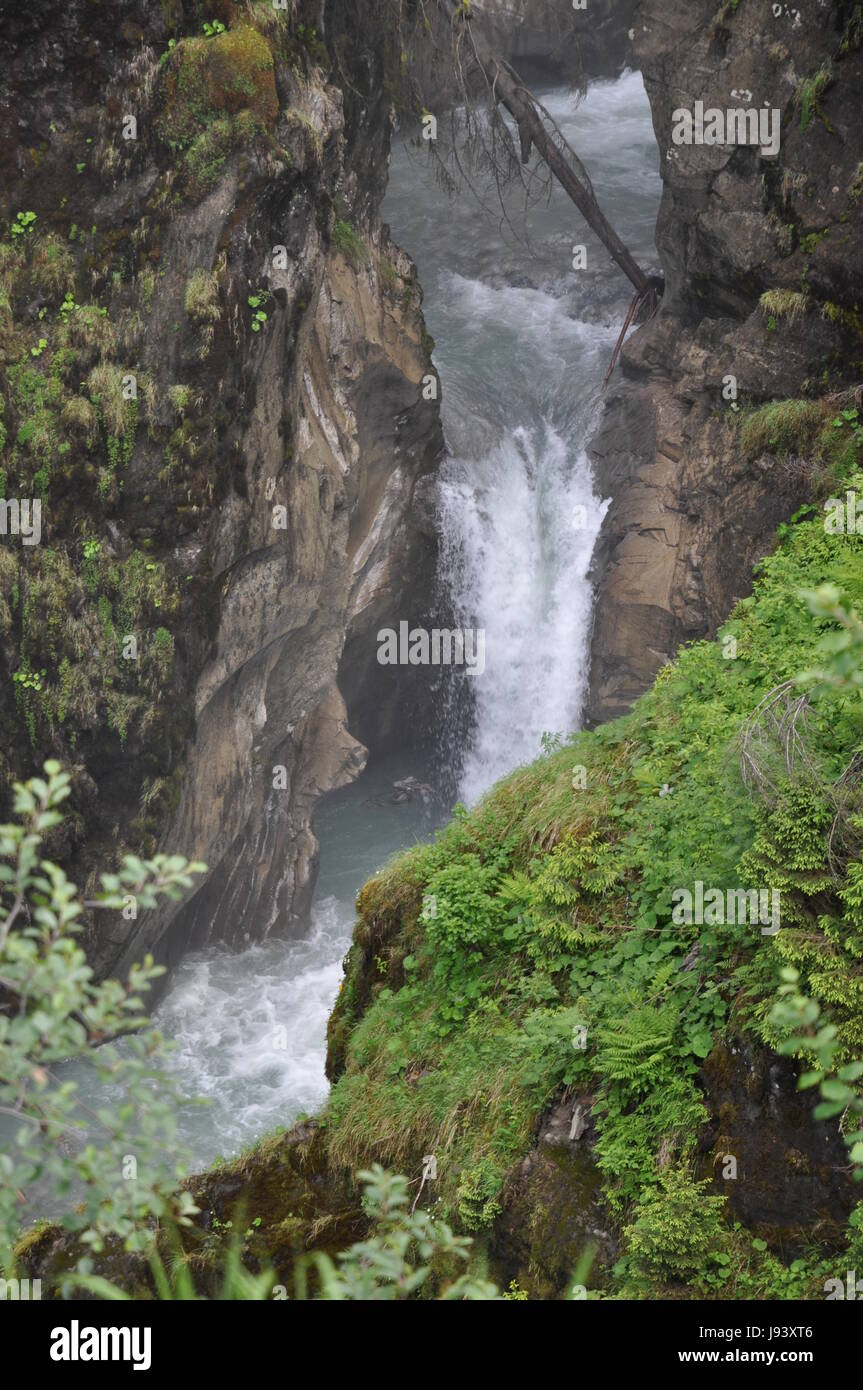 waterfall, torrent, alps, stream, waterfall, nature, unterer ...