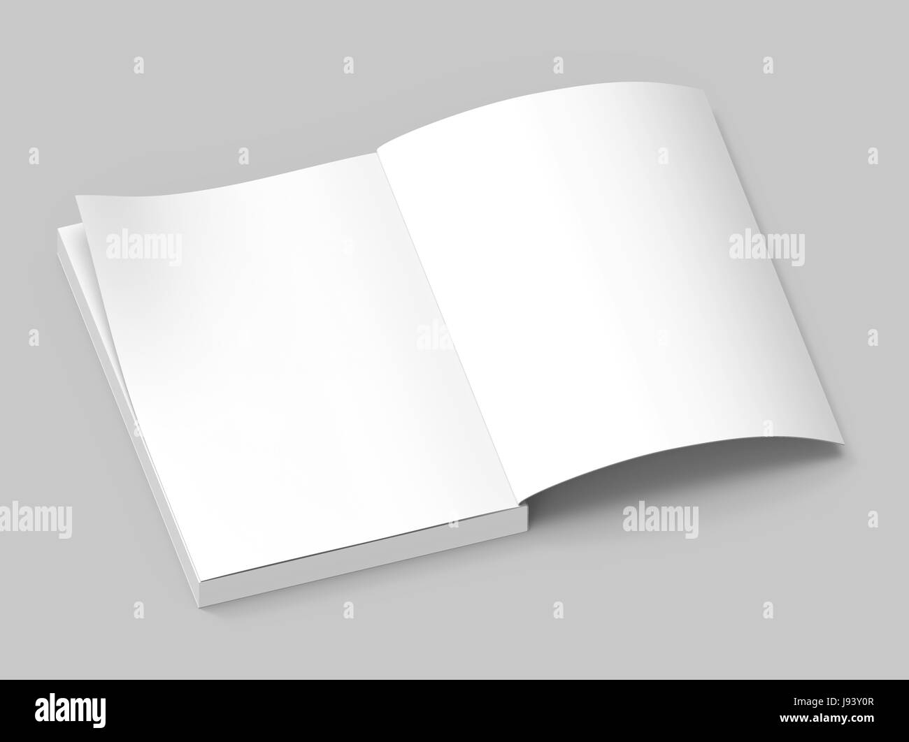 blank 3d rendering open book for design uses, isolated on gray ...