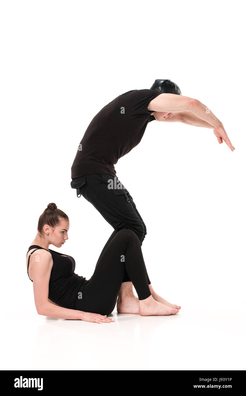 The letter S formed by Gymnast bodies Stock Photo - Alamy