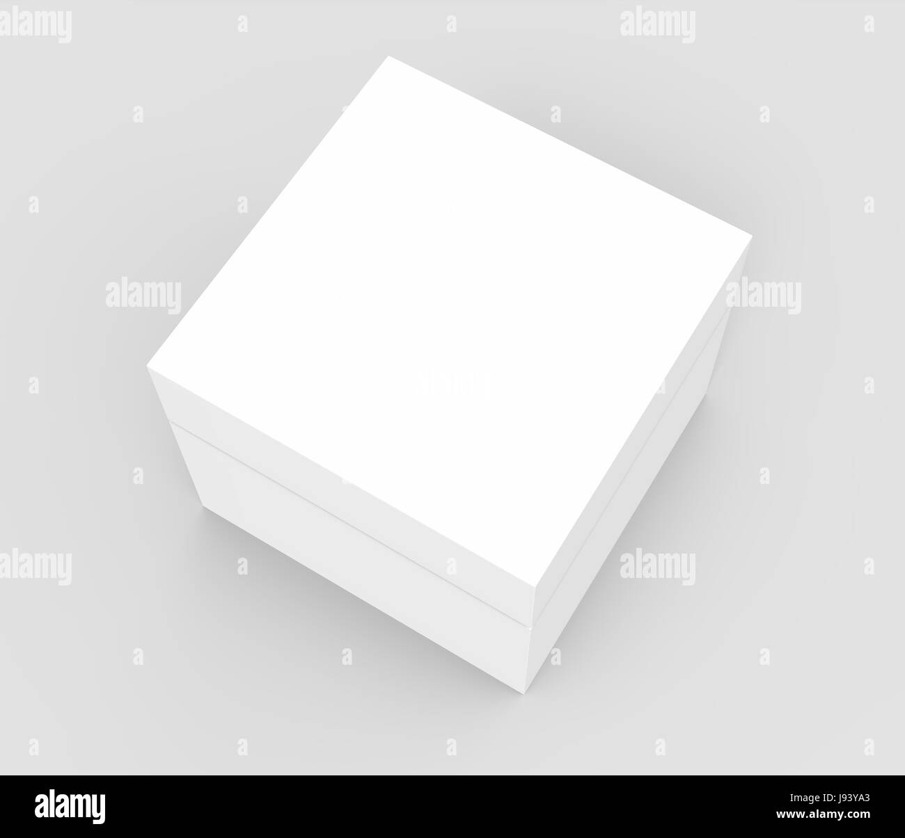tilt white flat 3d rendering blank box, isolated gray background Stock ...