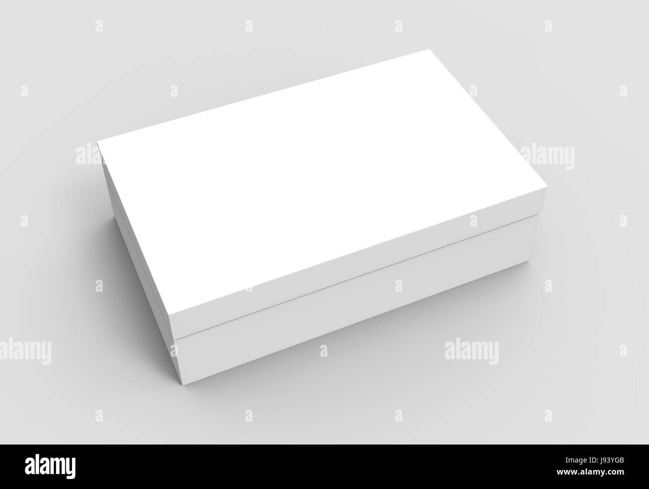 tilt white flat 3d rendering blank box, isolated gray background Stock ...