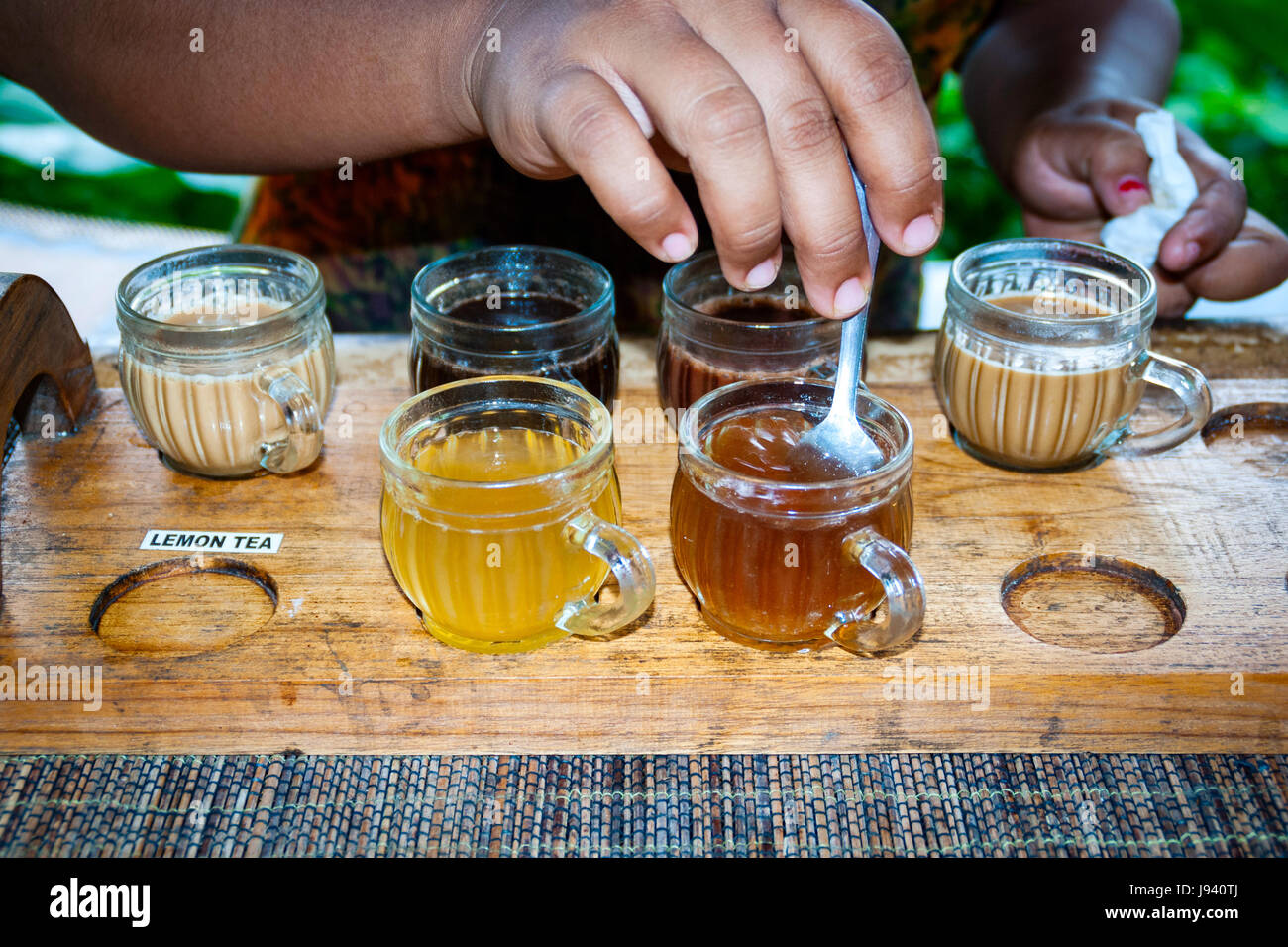 Traditional tea and coffee tasting in Bali, Indonesia Stock Photo - Alamy