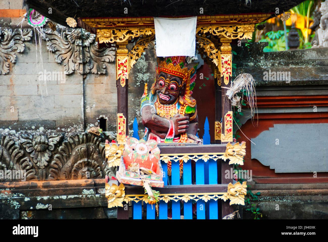 Traditional balinese mask in the temple Stock Photo - Alamy