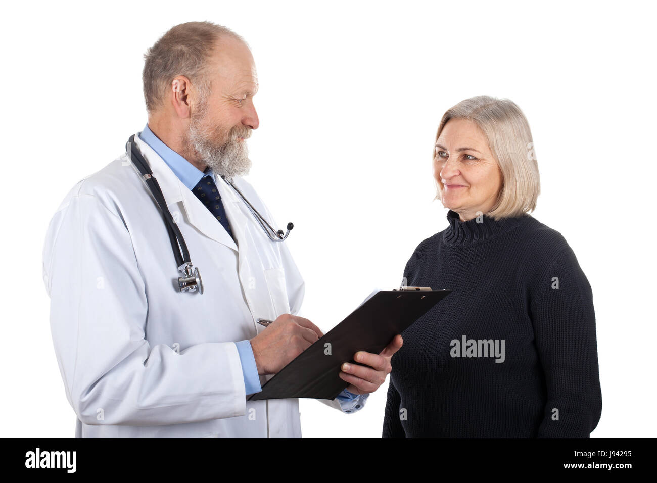 Picture of an elderly woman and her doctor Stock Photo - Alamy
