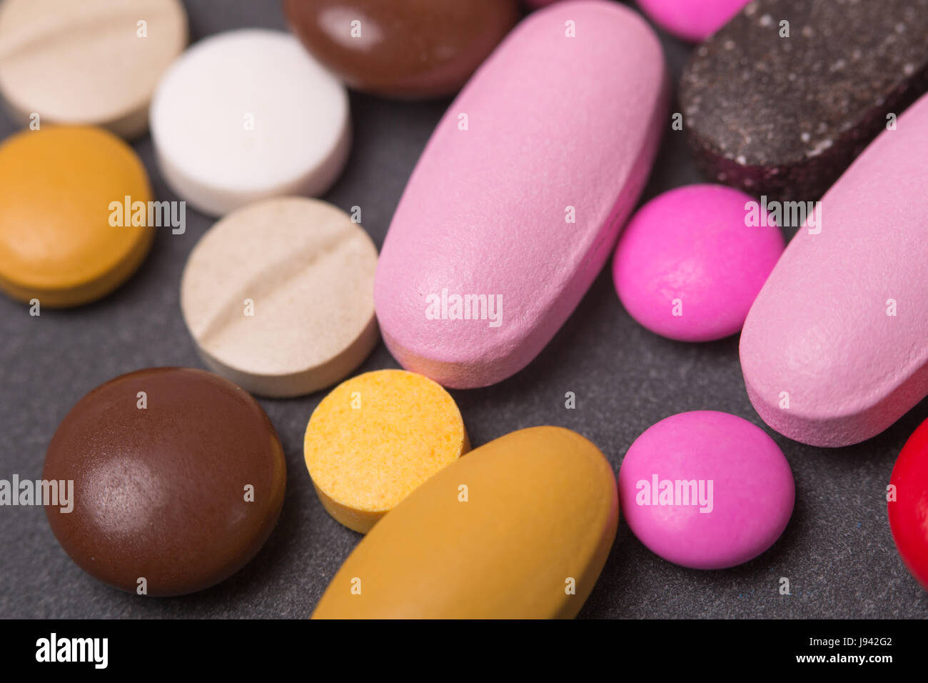 different Tablets pills capsule heap mix therapy drugs Stock Photo - Alamy