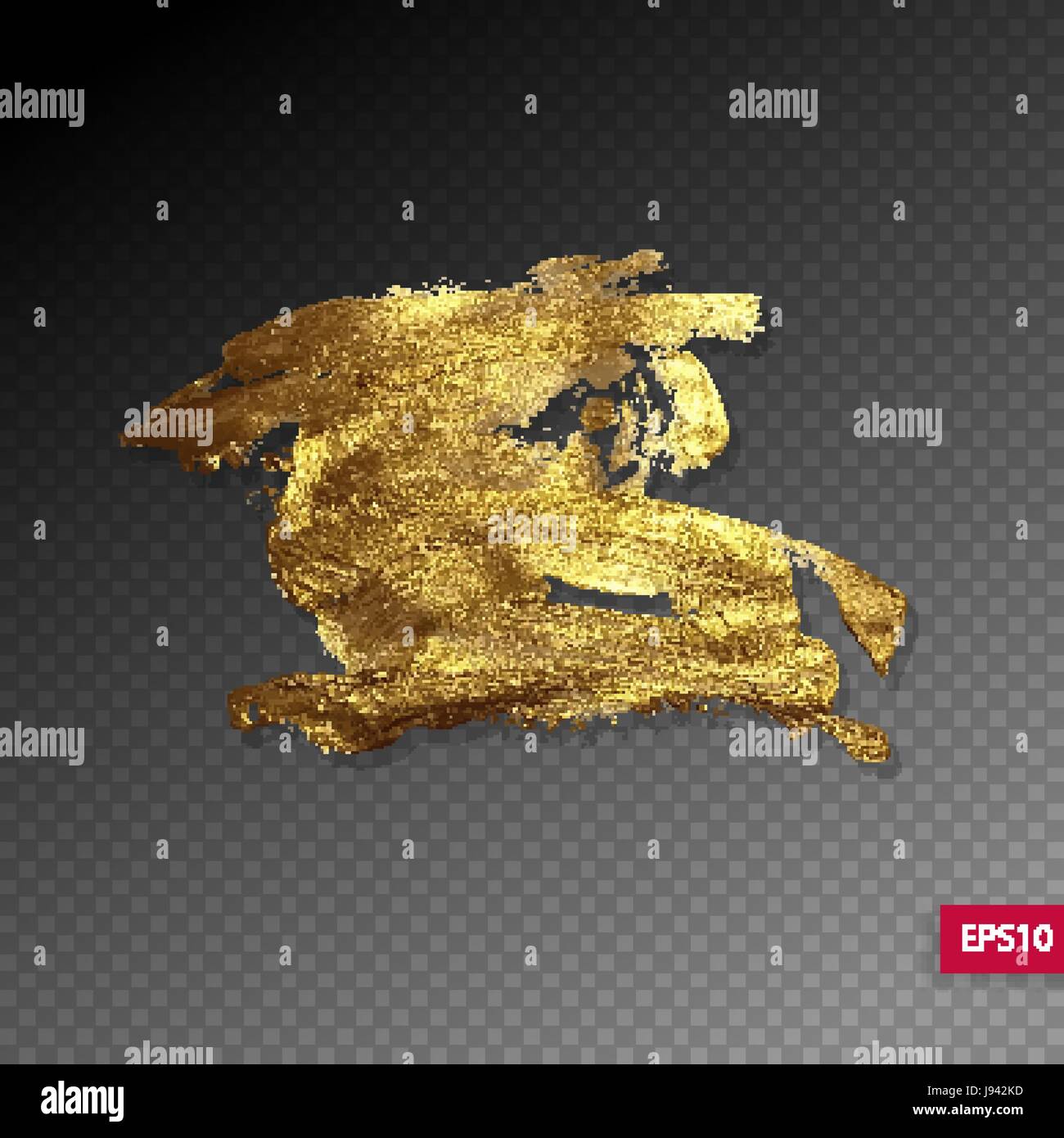 hand drawing gold brush stroke paint spot Stock Vector Image & Art - Alamy