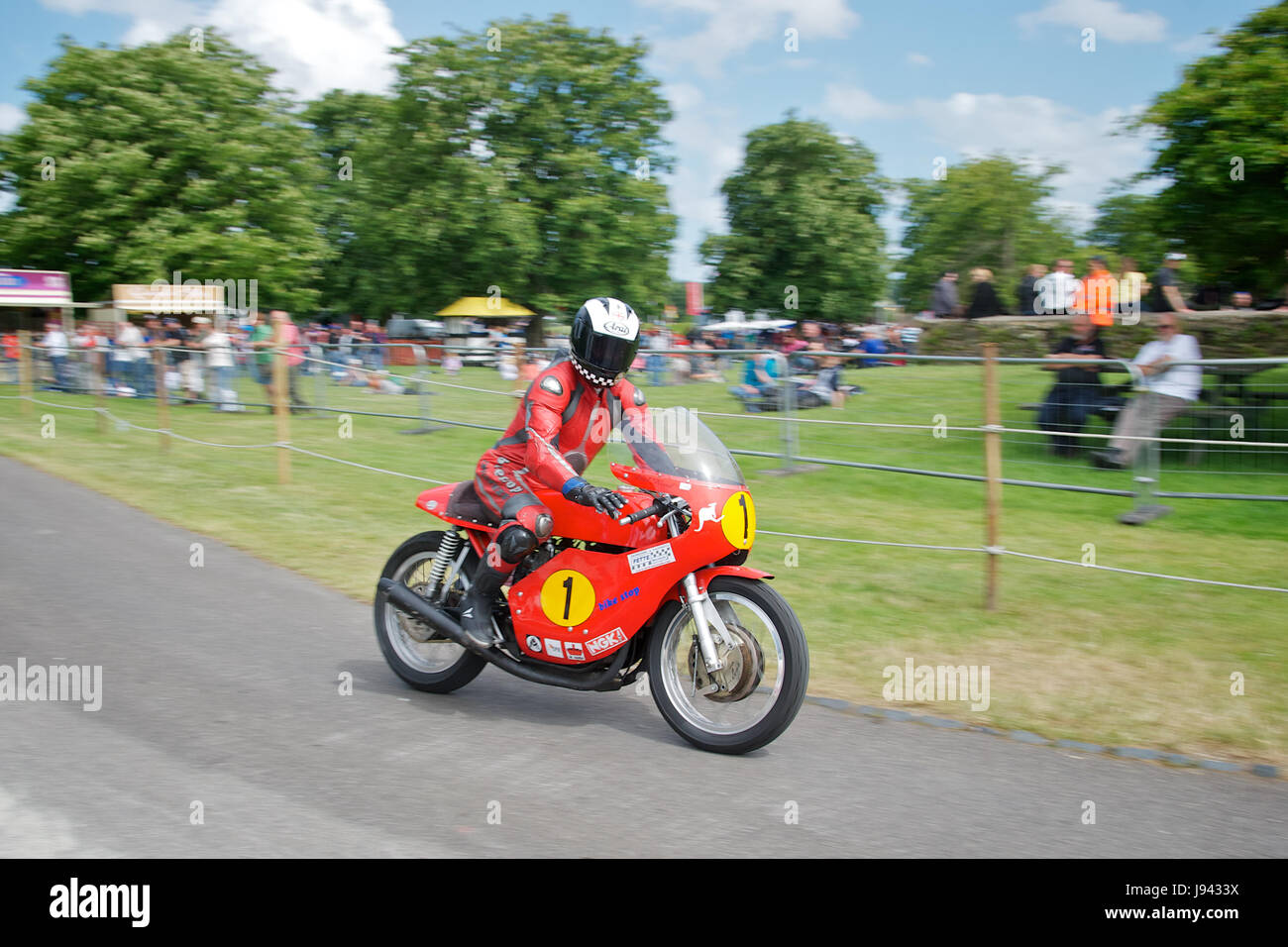 Classic racing motorcycle at Motorcycle World Show at Beaulieu Motor ...