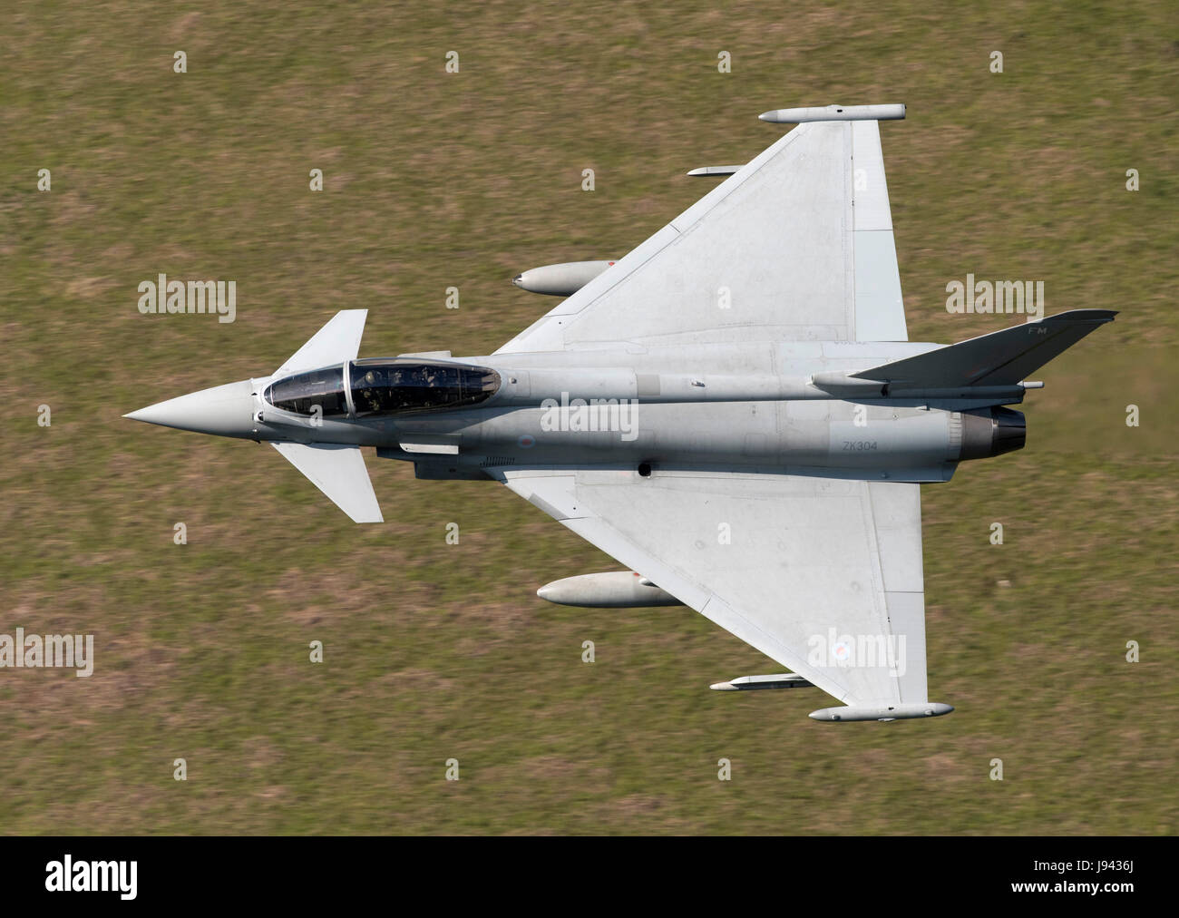 RAF Eurofighter (Typhoon) Flying Low Level Stock Photo - Alamy