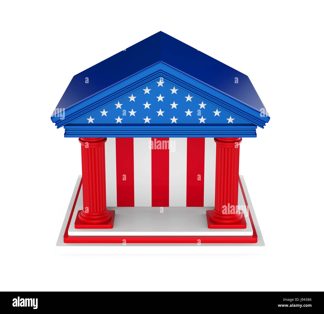 American Bank Building Isolated Stock Photo - Alamy