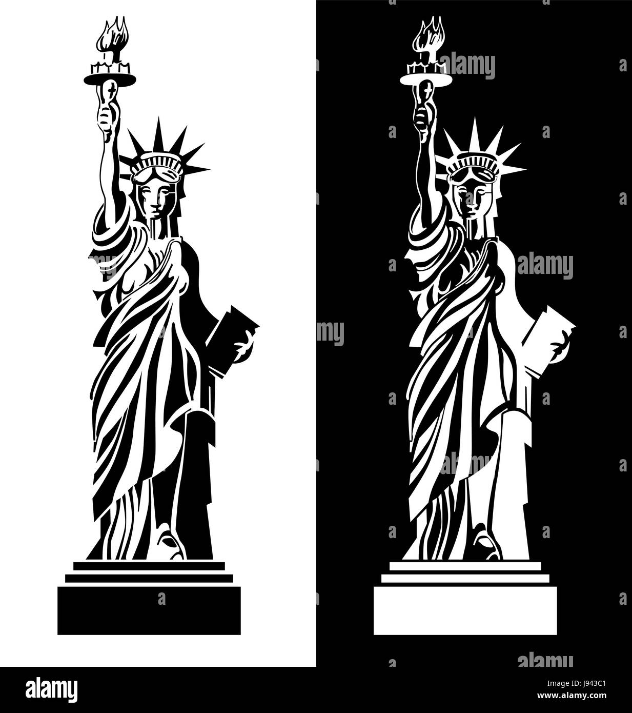 Statue of liberty usa vector logo hi-res stock photography and images ...