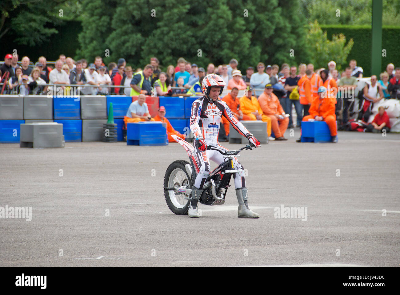 Steve Colley Stunt Rider on a Gas Gas bike at Motorcycle World Show at ...