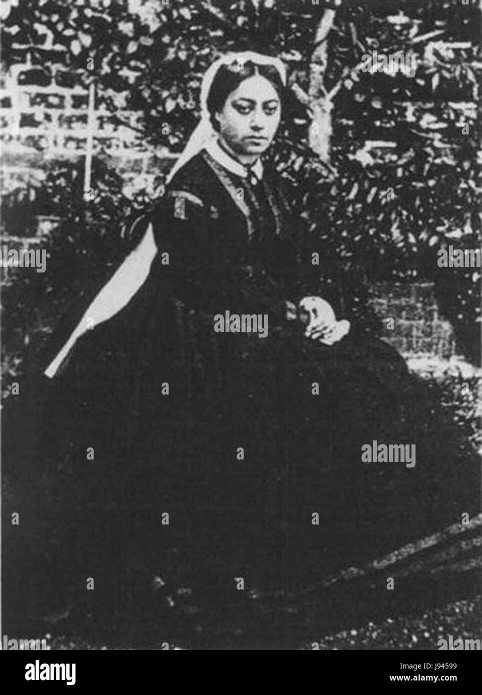 A photograph of Queen Emma of Hawaii from 1865, taken by H. L. Chase ...