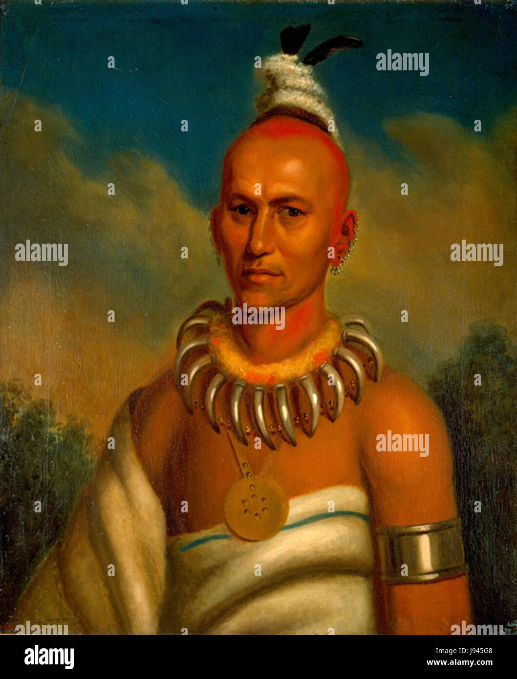 'Tai O Mah (Fox),' painted by Henry Inman between 1831-33, depicts an ...