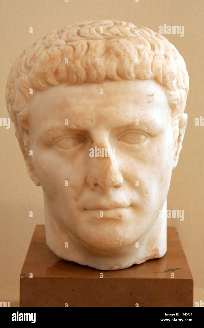 A portrait of Emperor Claudius, a Roman emperor, depicting his ...