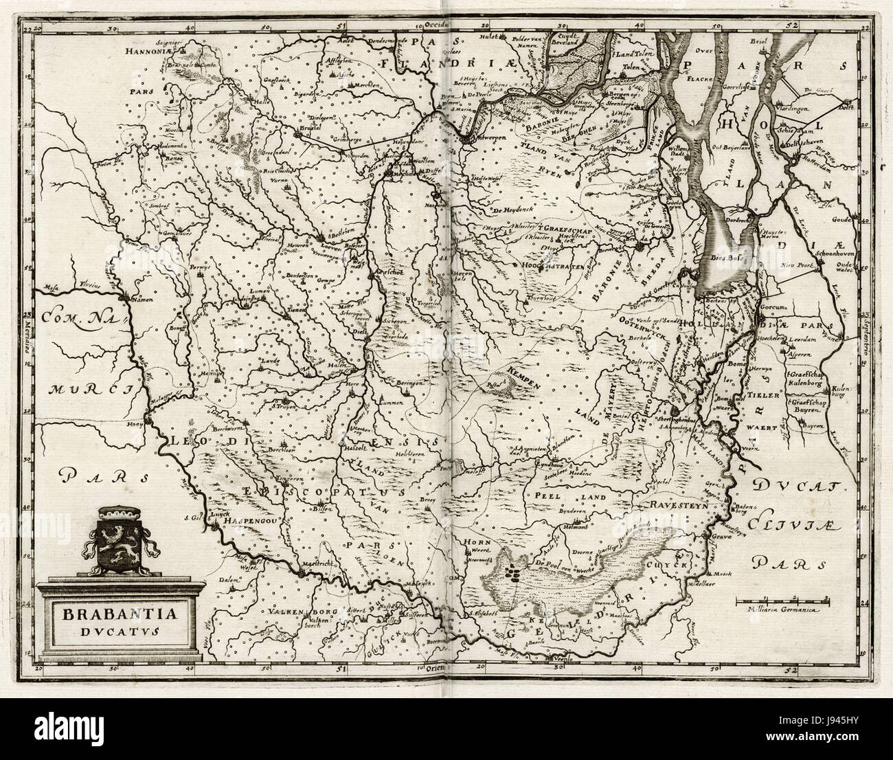 The 'Topographia Circuli Burgundici' is a detailed map and ...